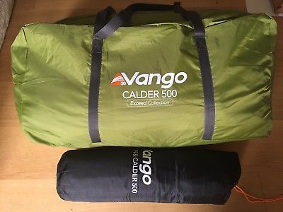 Vango, Calder 500 Tent, 5 Man Family Tent, Green With Ground Sheet