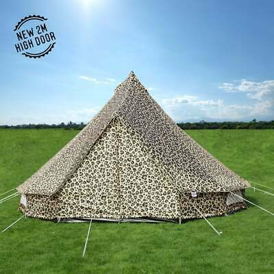 Boutique Camping Tents 5m Weekender Polyester Bell Tent – Leopard Print