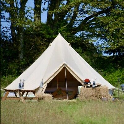 6m Cotton Canvas Bell Tent 360 Gsm Fireproof Pro Canvas Bell Tent